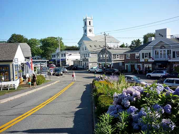 Hydrangeas in full bloom, a clock tower overhead, and a street full of life. Downtown Chatham on a summer day is simply unfair.