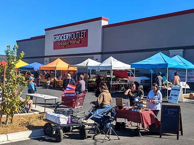 A farmers market outside a Grocery Outlet is Clearlake in a nutshell. Practical, friendly, and genuinely good.