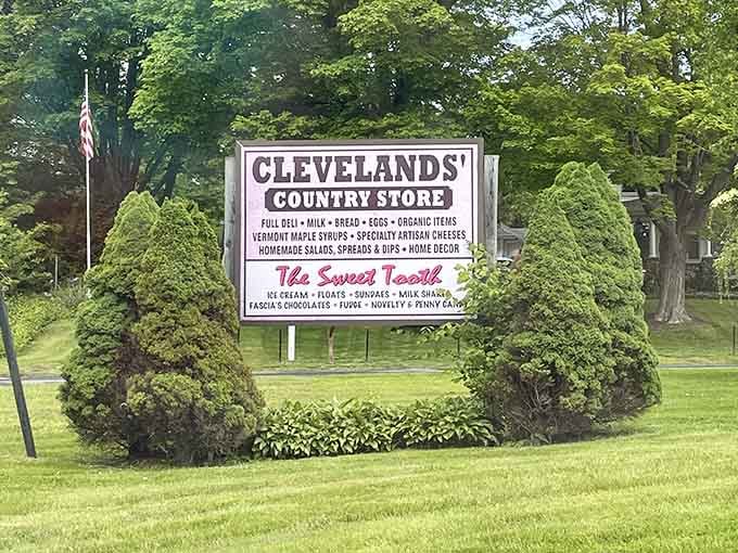 When the sign outside lists ice cream, fudge, and penny candy, you don't keep driving. You stop.