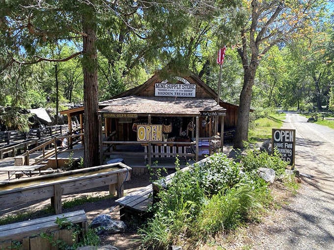 The Mine Supply Store is where your gold panning adventure officially begins, and your patience gets its first real test.