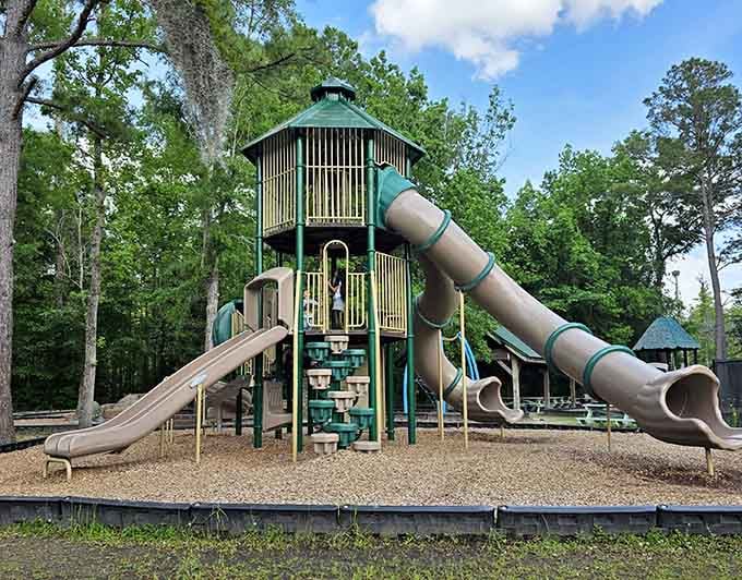 Even the playground at Cypress Gardens comes with a cypress tree backdrop. Overachieving is clearly the standard here.