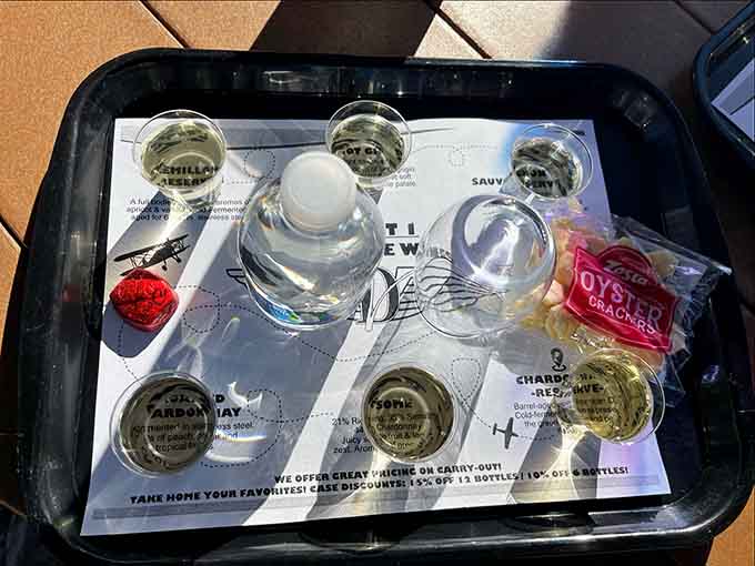 A tasting flight arrives with crackers and a map of flavors. Science has never been this enjoyable.