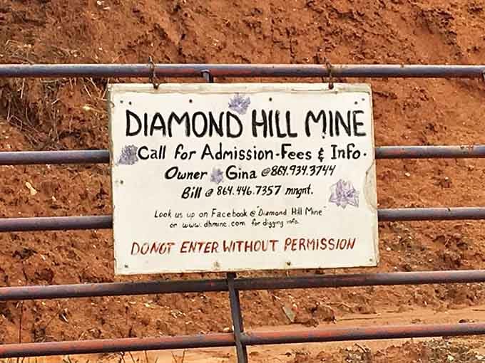 The sign says it all, call ahead, get permission, and come ready to dig for something extraordinary.