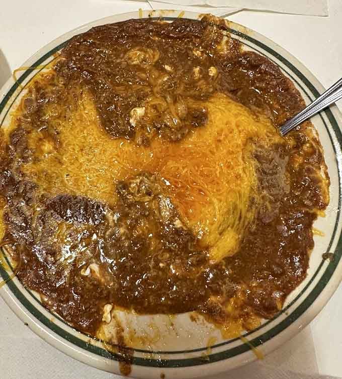 Chili dip so rich and hearty it could double as a main course, or at least a very enthusiastic appetizer.