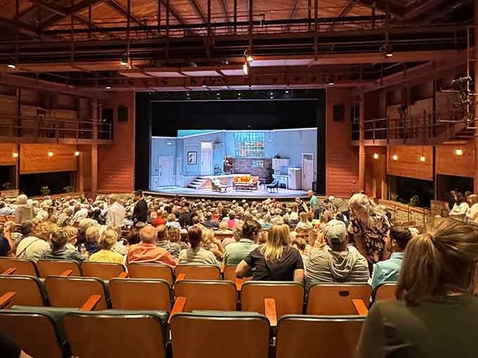 A packed house at Peninsula Players Theatre, because great storytelling never goes out of style anywhere.