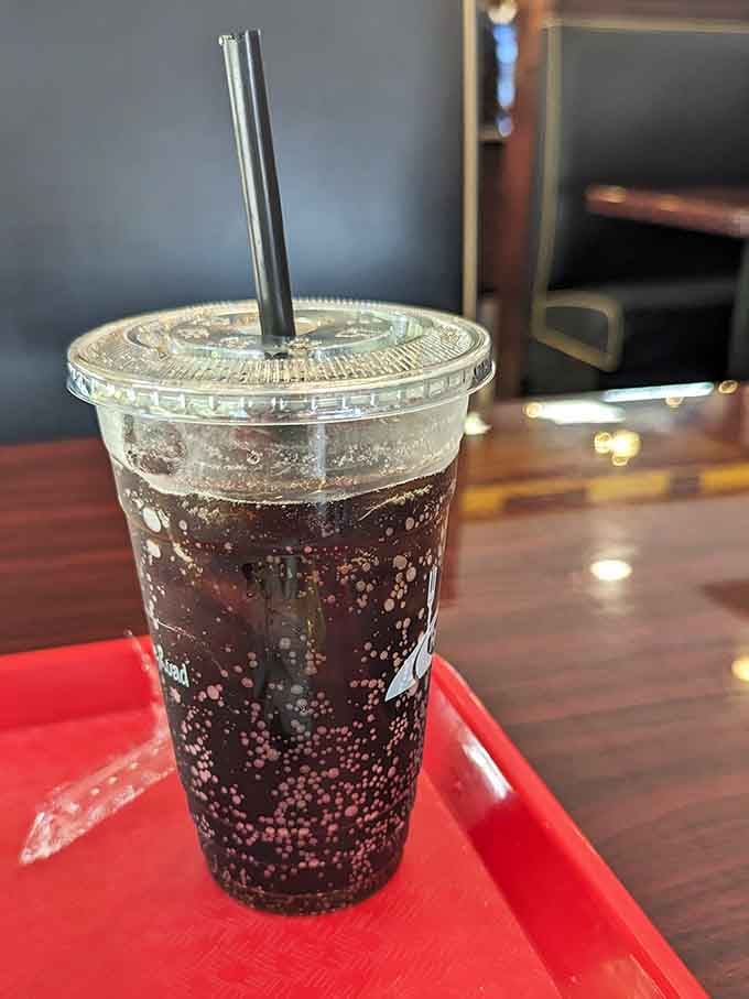 Sometimes the simple pleasure of an ice-cold Coke is exactly what you need with a massive sandwich.