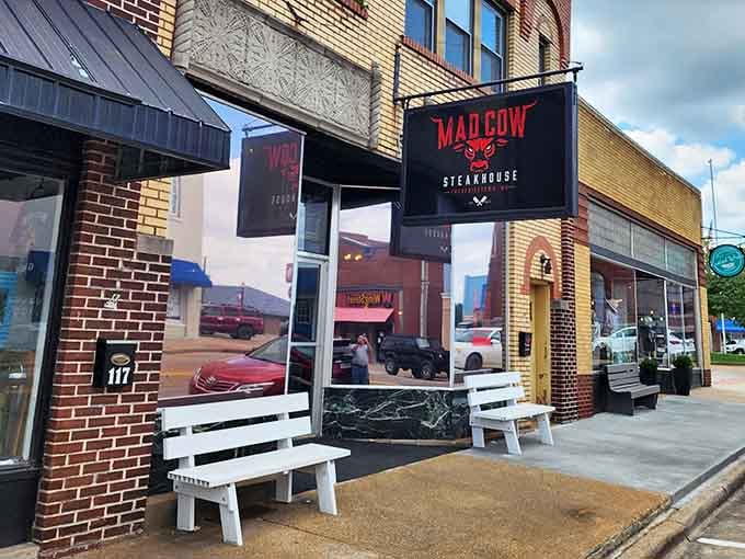 Mad Cow Steakhouse's downtown storefront is the kind of place that makes you slow down and walk in.