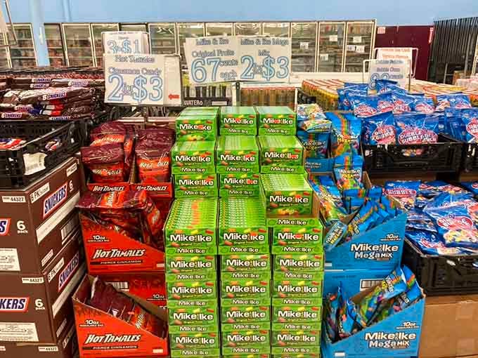 Hot Tamales, Mike and Ike, and Snickers all in one aisle, your inner ten-year-old is absolutely losing it right now.