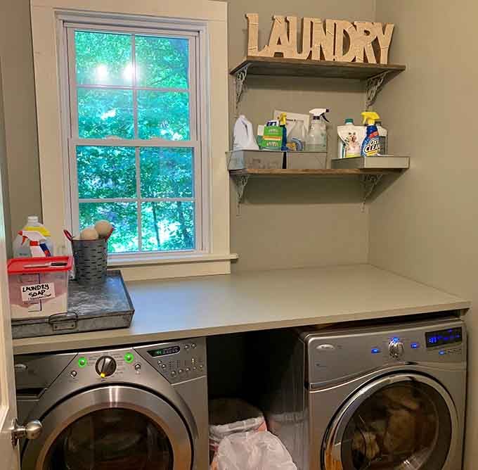 Even the laundry room has charm. Goldberry Woods refuses to let any corner be boring.