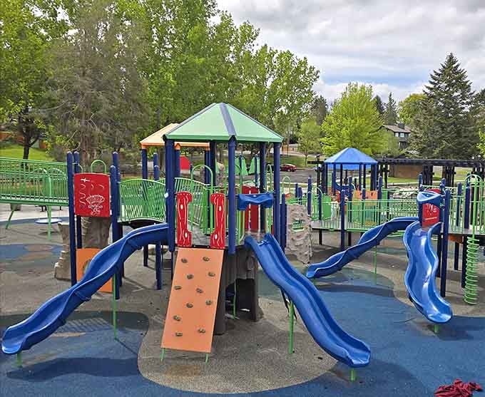 Multiple slide options at varying heights mean cautious kids and daredevils both find their perfect level of adventure.