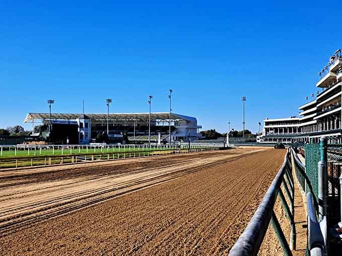 Standing trackside on that wide open dirt straightaway, you suddenly understand why every second of this race feels like an eternity.