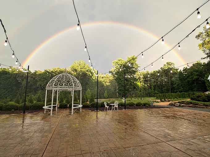 Even Mother Nature shows up to celebrate this special place with her own colorful display.