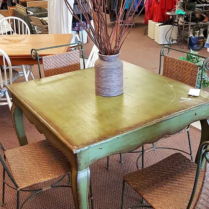 That gorgeous distressed dining table is basically begging you to host a dinner party, and honestly, who are you to say no.