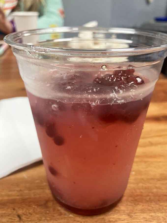 A vibrant lingonberry drink that's as refreshing as it looks, and the perfect companion to your meatball feast.
