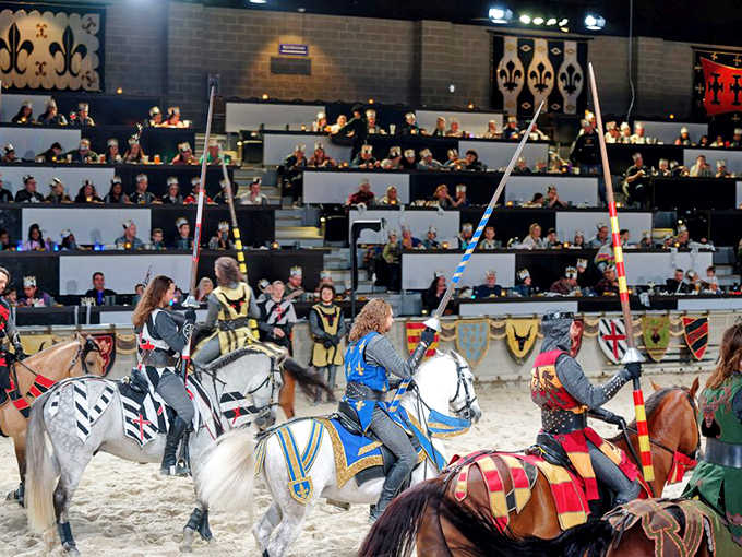 Real knights, real horses, real lances. This is not your average dinner entertainment, not even close.