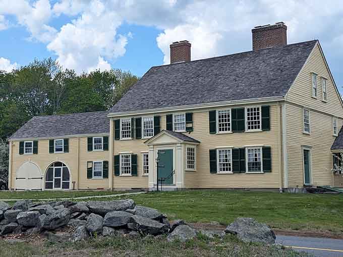 Historic homes line the Battle Road, their colonial charm intact and their stories waiting behind every weathered door.