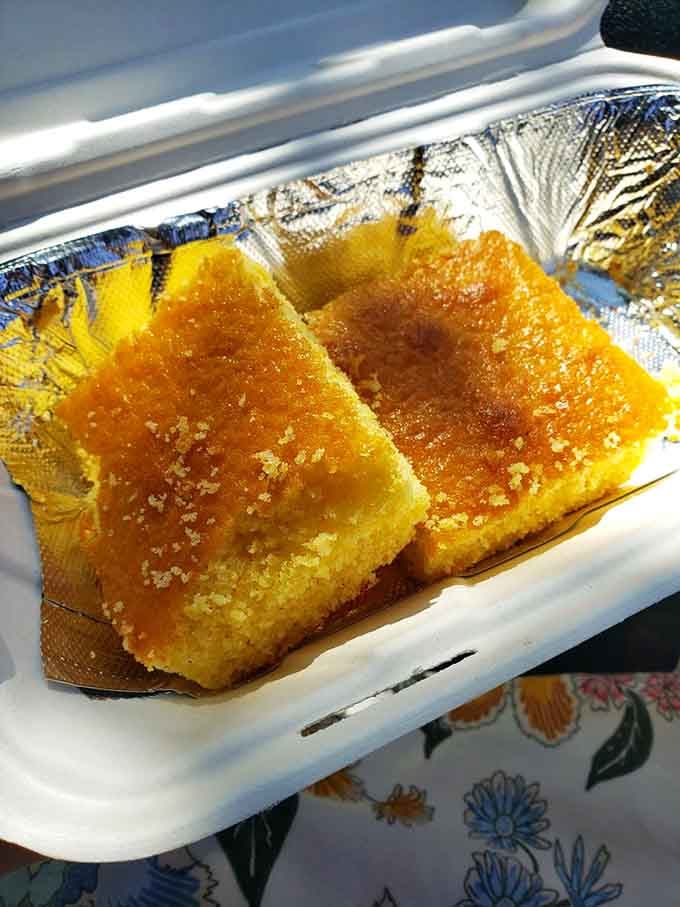 Cornbread with a caramelized top crust so gorgeous, it almost seems wrong to eat it. Almost.