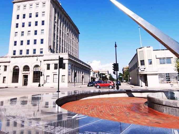 Downtown Oshkosh's civic plaza proves that a well-designed public space can make a city feel truly alive.