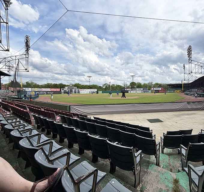 Every seat offers views that modern architects spend millions trying to replicate, yet Rickwood nailed it over a century ago.