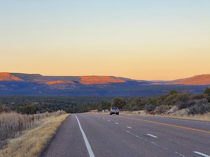 Sunset transforms ordinary rock into glowing amber, reminding you why Arizona sunsets have their own fan club.