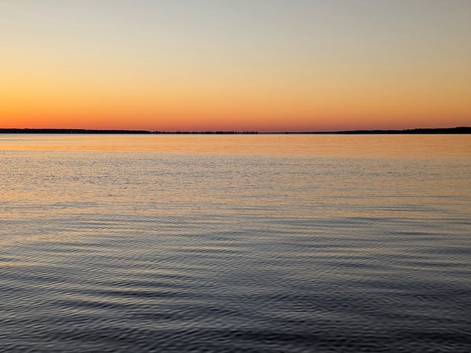 Sunsets over Lake Marion look like someone spilled liquid gold across the water and forgot to clean it up.