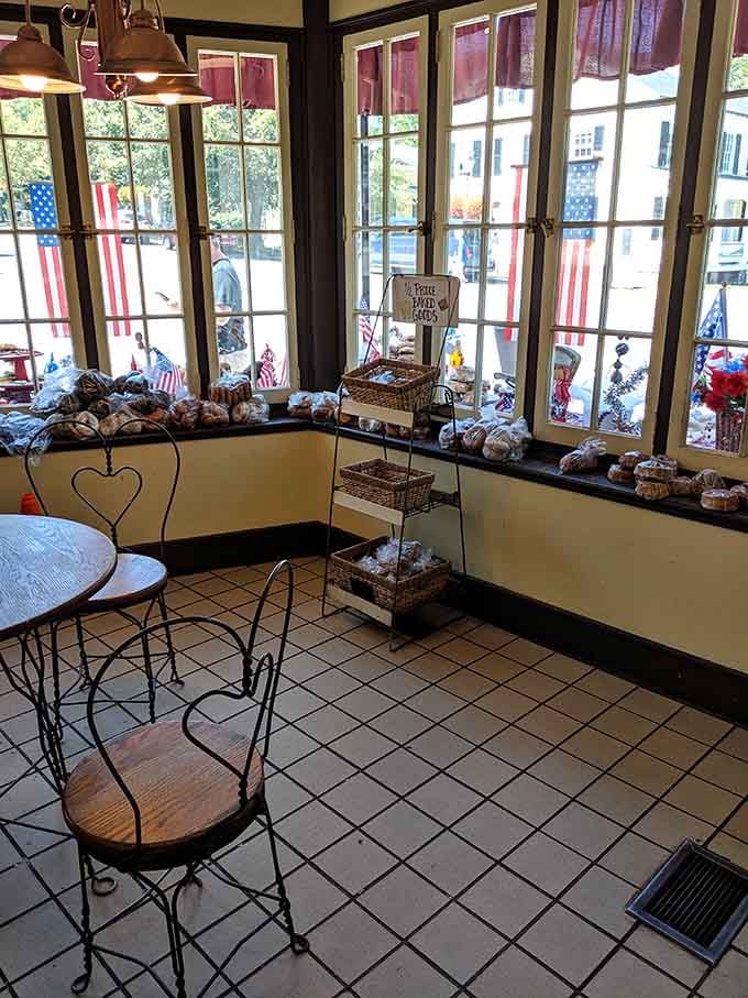 Wrought iron chairs, big windows, and baked goods on every ledge, this nook is Cooperstown's best-kept secret.
