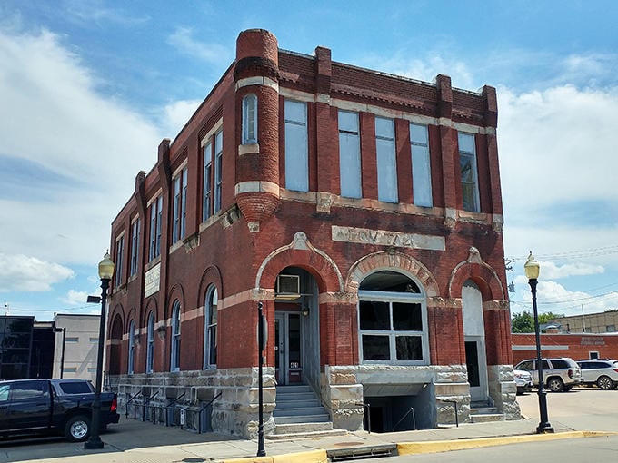 The Lamine Avenue building reminds you that "Amusement" used to be spelled out proudly on theater facades across America.