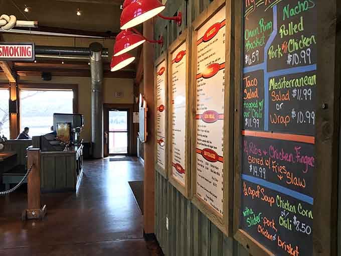 That Tr&ouml;egs sign hanging in the window says it all, good beer belongs with great barbecue.