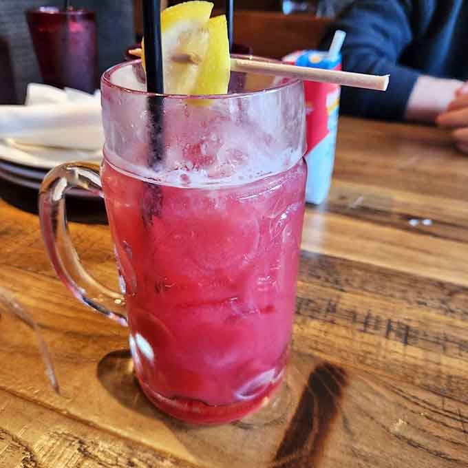 A refreshing blackberry lemonade that's as pretty as it is thirst-quenching on a warm Indiana afternoon.