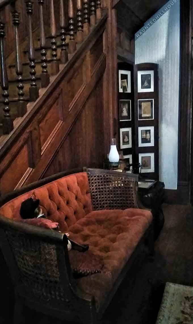 Victorian parlor furniture that's witnessed more paranormal activity than your average reality TV show marathon.