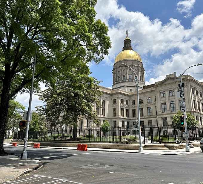 Georgia's gold-domed State Capitol gleams in the summer sun, proof that Atlanta has always known how to make an entrance.
