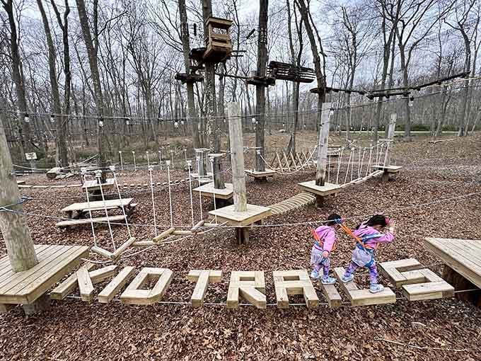 Kid Trails at TreeTrails Adventures proves that the youngest adventurers are often the most fearless ones.