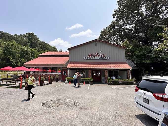 Sidestreet Pizza and Pasta tucks itself among the trees like a delicious secret worth finding.