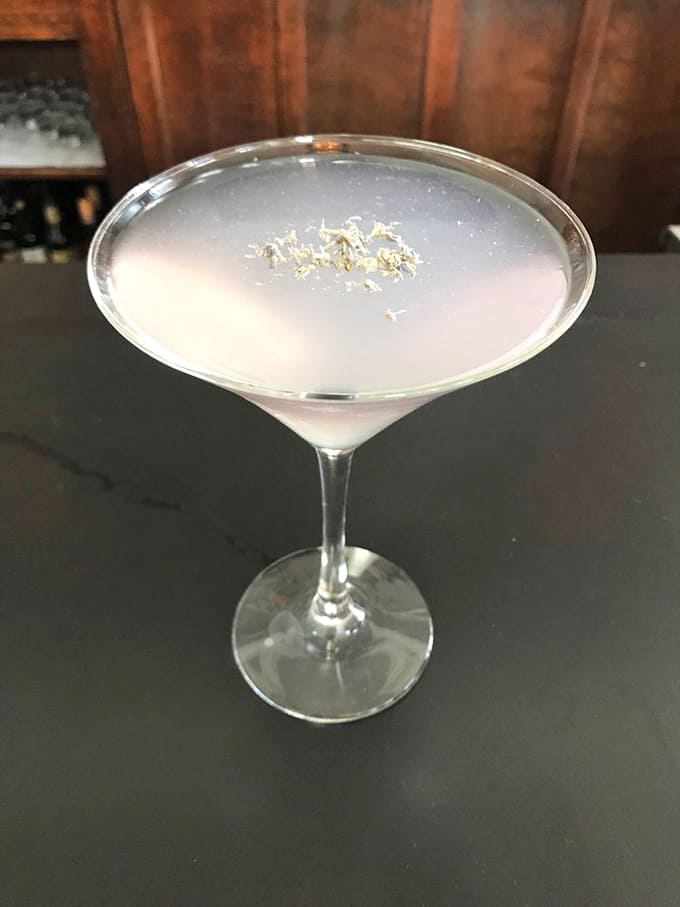A lavender martini that looks this elegant probably tastes even better, making sophistication seem effortless and absolutely necessary.