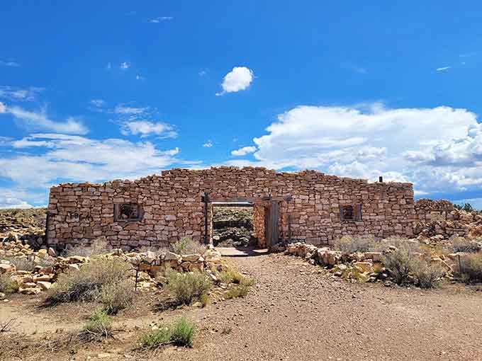 This stone structure nearby reminds us that Route 66 history runs deeper than you might think.
