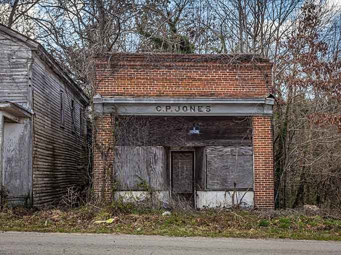 C.P. Jones once served this community; now the building serves only as a reminder of commerce past.