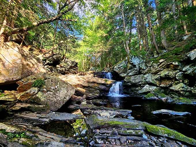 Layered rock formations tell stories older than your great-great-grandparents' great-great-grandparents.