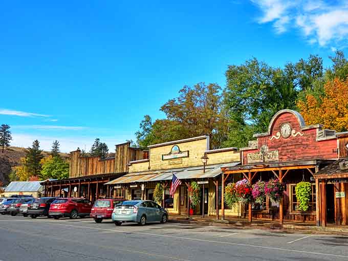 Main Street Winthrop in autumn is the kind of scene that makes you pull over and just stare for a while.