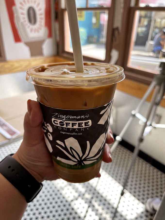 Iced coffee from Zingerman's Coffee Company, because life's too short for mediocre caffeine fixes on hot days.