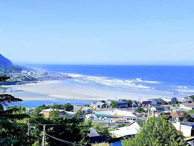 That endless blue horizon over Yachats tells you exactly why people drive all the way to the bottom of the Oregon coast.