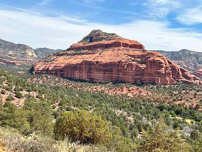 That sandstone formation isn't showing off. It's just been doing this for millions of years and got very good at it.