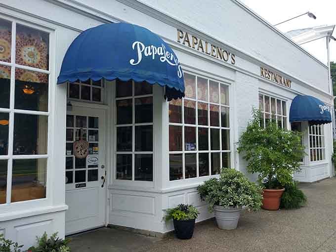Blue awnings mark the spot where Italian comfort food meets small-town hospitality in delicious harmony.