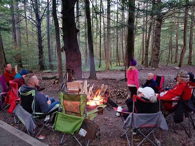 A circle of camp chairs around a fire is the oldest social network ever invented.