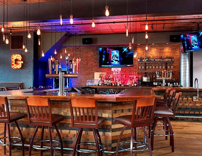 Exposed brick, Edison bulbs, and a fully stocked bar, this is the kind of spot where good nights have a habit of starting.