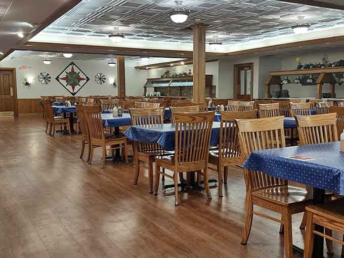 Wide open, warm, and welcoming, this dining room has hosted more happy memories than it could ever count.