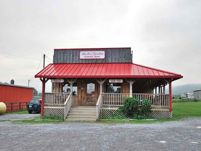 The general store with its red roof proves that some places don't need modernization to remain absolutely perfect.