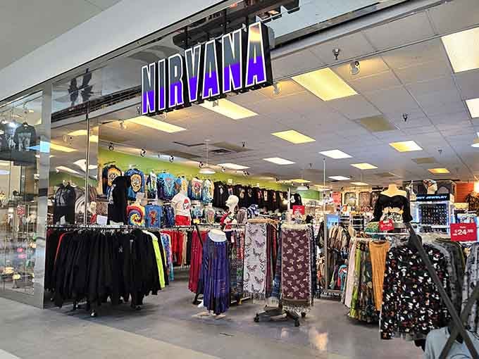 Nirvana the store, not the band, brings bold colors and eclectic style to the mall corridor.