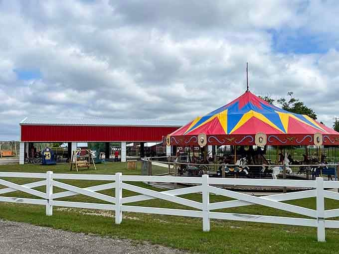 Hungry Ducks Farm brings carnival nostalgia to northern Michigan with rides that spin slower than your stress melting away.