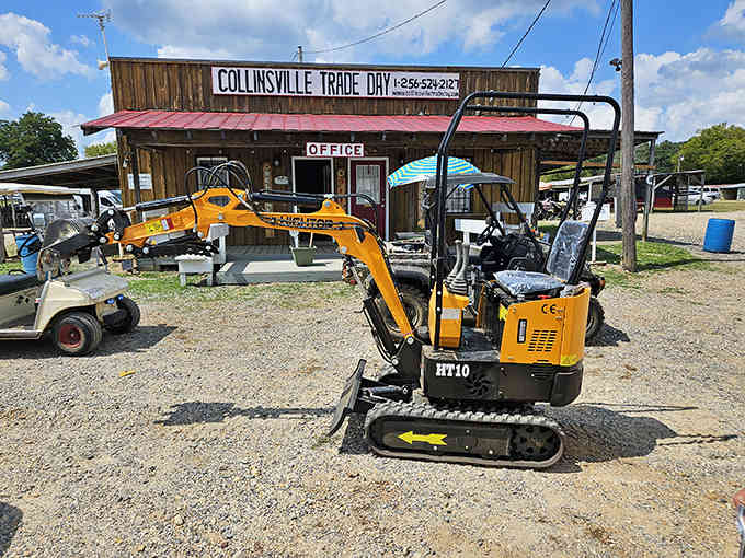 Mini excavators for sale, because apparently you can buy absolutely anything here, including your childhood construction vehicle dreams.