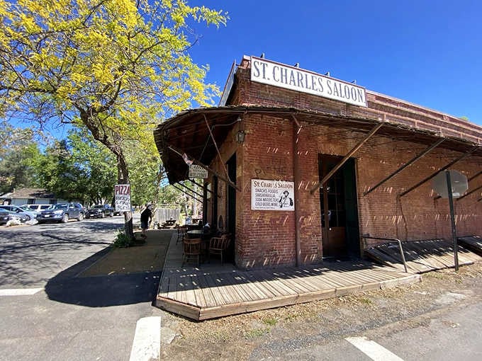 The St. Charles Saloon. Because every perfectly preserved Gold Rush town deserves a place to raise a cold glass.